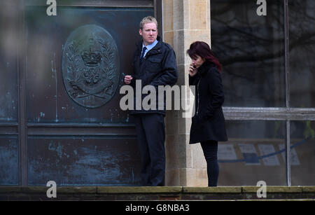 Matthew Hamlen (left) with an unidentified woman outside Winchester ...