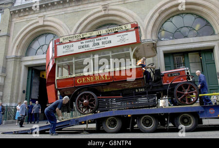 A 1911 B-Type motorbus manufactured by AEC in London, which was also ...
