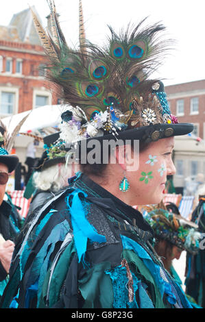 Lodestone Morris dancer in costume Stock Photo - Alamy