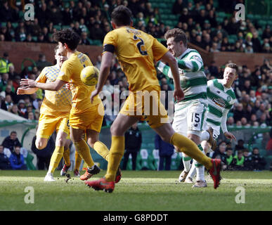 Celtic's Callum McGregor scores his sides first goal of the game during ...