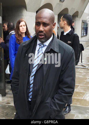 Retired police officer Michael Foote outside the Old Bailey in London ...
