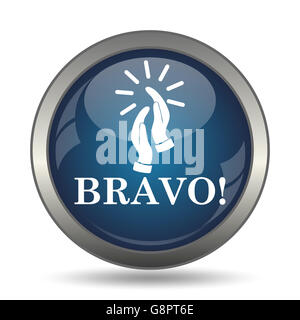 Bravo icon. Internet button on white background Stock Photo - Alamy