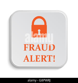 Fraud alert icon. Internet button on white background Stock Photo - Alamy