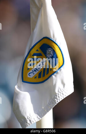 A general view of a Leeds United corner flag before the Sky Bet ...