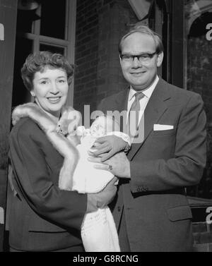 Radio and television stars Jean Metcalfe and Cliff Michelmore with ...