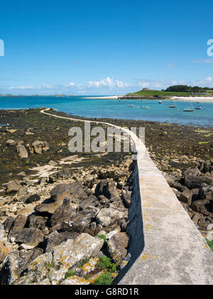 Long Point near low tide, Tresco Isles of Scilly, Cornwall England ...
