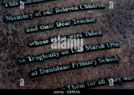A memorial plaque at the entrance to the Garden of Remembrance at ...