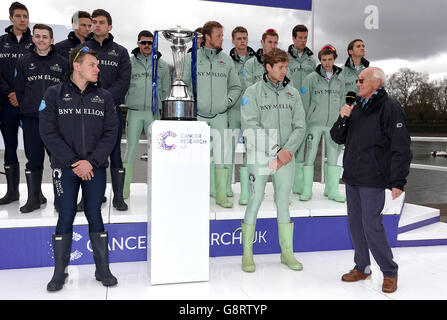 BBC Sport commentator Barry Davies before the Women's Boat Race on the ...