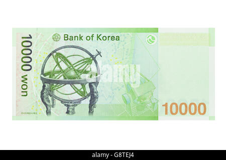 South Korea Ten Thousand 10000 Won Bank Note Stock Photo - Alamy