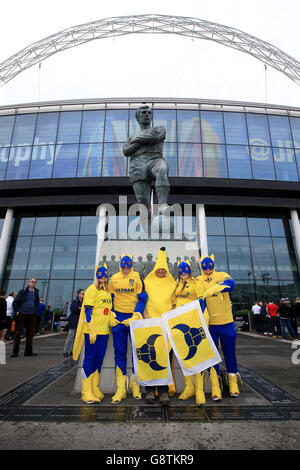 Fans in fancy dress pose for photographs on day fifteen of the Paddy ...
