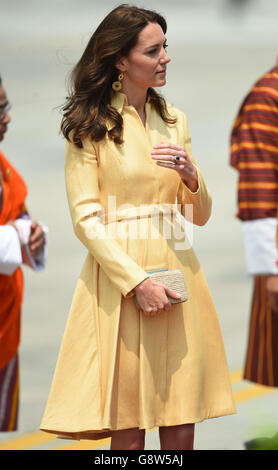 The Duchess of Cambridge arrives at Paro International Airport in ...