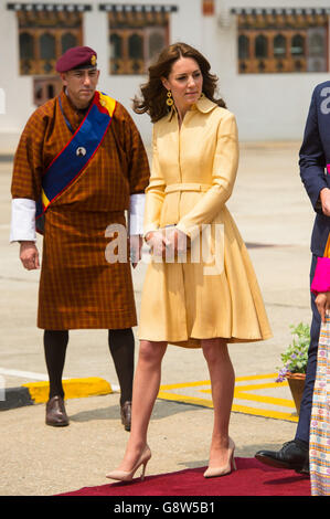 The Duchess of Cambridge arrives at Paro International Airport in ...