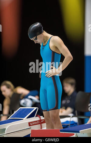 Alys Thomas competes in the heats of the Womens open 200m Butterfly ...