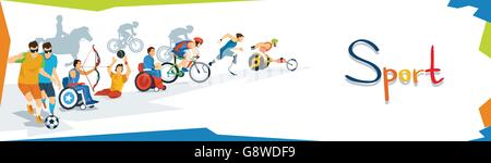 Disabled Athletes Sport Competition Banner Stock Vector Image & Art - Alamy