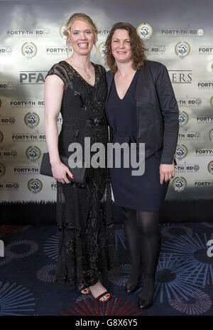 Chelsea Ladies' Hedvig Lindahl (left) with wife Sabine Willms during ...
