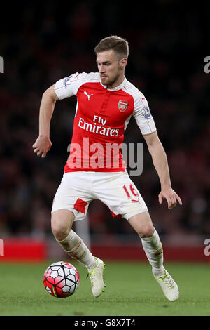 Aaron Ramsey of Arsenal in action during the Barclays Premier League ...