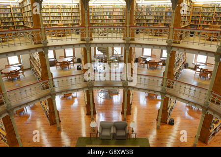 Library interior, Linderman Library, Lehigh University, 1878, with its ...