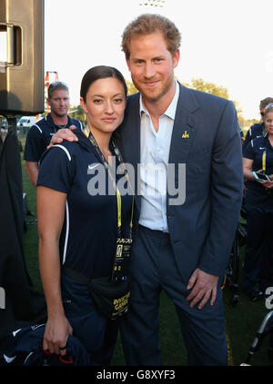 Prince Harry meets the USA Invictus Team ahead of the Opening Ceremony ...