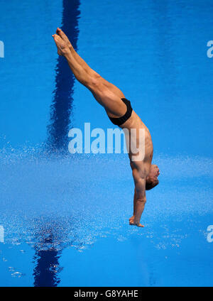 Austria's Constantin Blaha competes in the 1m Springboard Men's Final ...