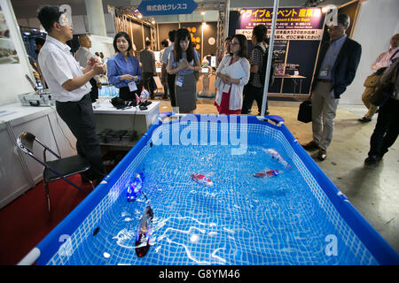 Fish robots MIRO (Marine Intelligence Robot) perform at Content Tokyo ...