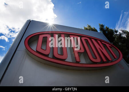 Dupont plant in Kingston, Ont., during sunset on Feb. 22, 2016. Photo ...