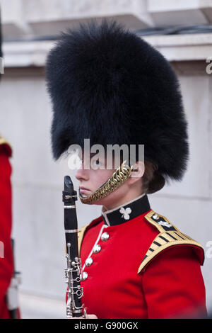 A female clarinet player from The Band of the Household Cavalry on ...