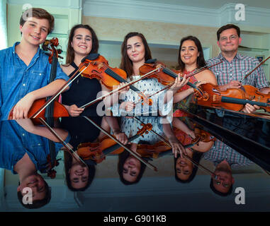 The Heise-Glass family with (l-r) Constantin, mother Elisabeth Heise ...