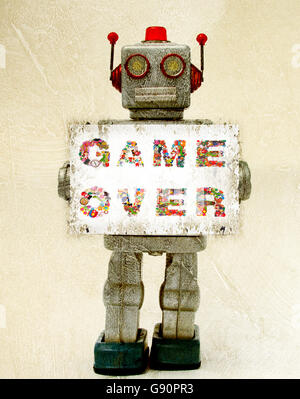 robot game over Stock Photo - Alamy