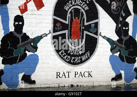 north belfast uvf ulster volunteer force loyalist wall mural painting ...