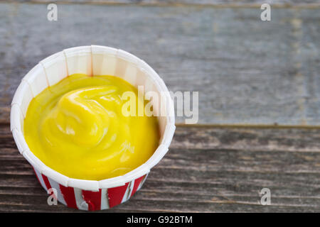 Mustard in Paper Cup Stock Photo - Alamy