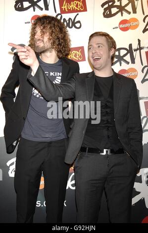 Simon Rix of The Kaiser Chiefs The Brit Awards 2008 held at Earls Court ...