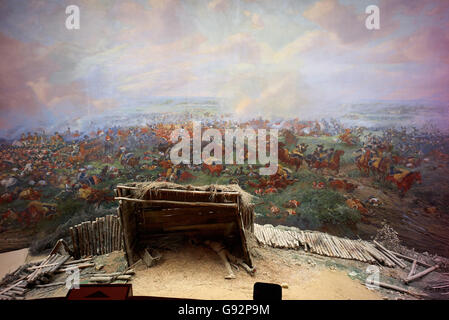 Panorama of the battle of Waterloo in a rotunda in the centre of the ...