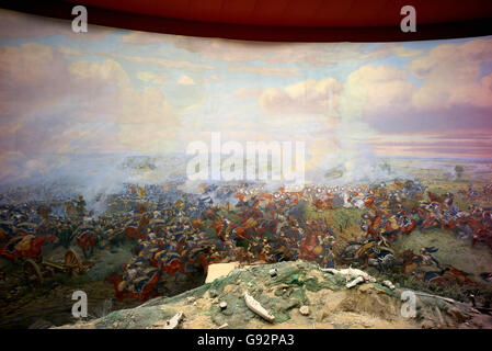 Panorama of the battle of Waterloo in a rotunda in the centre of the ...