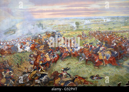 Panorama of the battle of Waterloo in a rotunda in the centre of the ...
