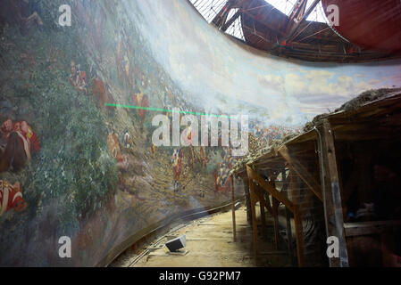 Panorama of the battle of Waterloo in a rotunda in the centre of the ...
