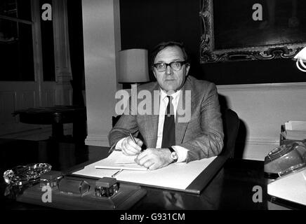 The new Secretary of State for Northern Ireland, Douglas Hurd, with his ...