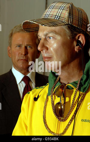 Chav in burberry cap Stock Photo - Alamy