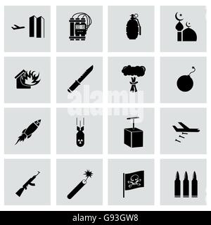 terrorist silhouette symbol set Stock Vector Art & Illustration, Vector ...