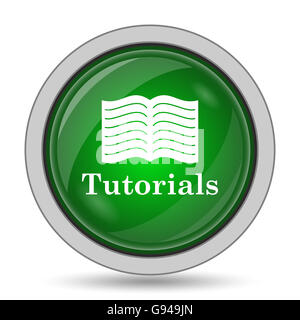 Tutorials icon. Internet button on white background Stock Photo - Alamy