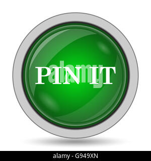 Pin icon. Internet button on white background Stock Photo - Alamy