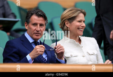Lord Seb Coe and Lady Carole Coe in the royal box on day Four of the ...