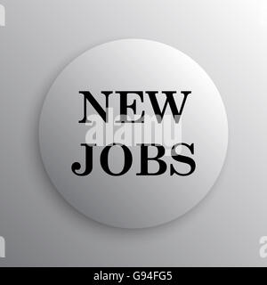 New jobs icon. Internet button on white background Stock Photo - Alamy