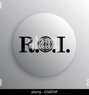 ROI icon. Internet button on white background Stock Photo - Alamy