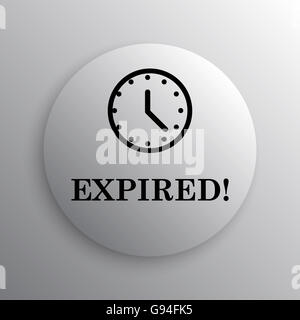 Expired icon. Internet button on white background Stock Photo - Alamy