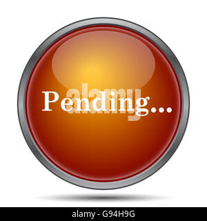 Pending icon. Internet button on white background Stock Photo - Alamy