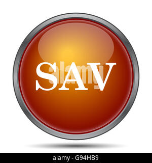 SAV icon. Internet button on white background Stock Photo - Alamy