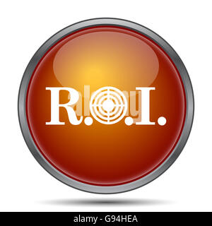 ROI icon. Internet button on white background Stock Photo - Alamy