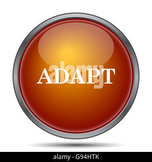 Adapt icon. Internet button on white background Stock Photo - Alamy