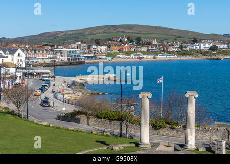 England Dorset Swanage View showing small outdoor theatre Adrian Baker ...