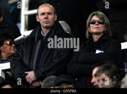 Sir Clive Woodward with his wife Jane arriving for the wedding of Zara ...
